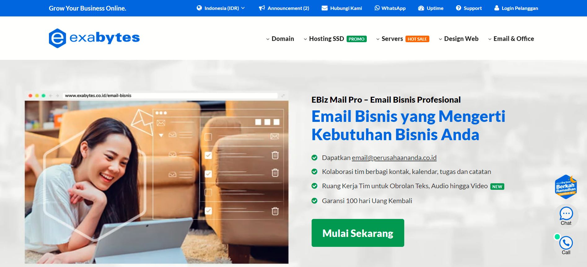 Cara Mendaftar Email Bisnis di Exabytes dengan Mudah
