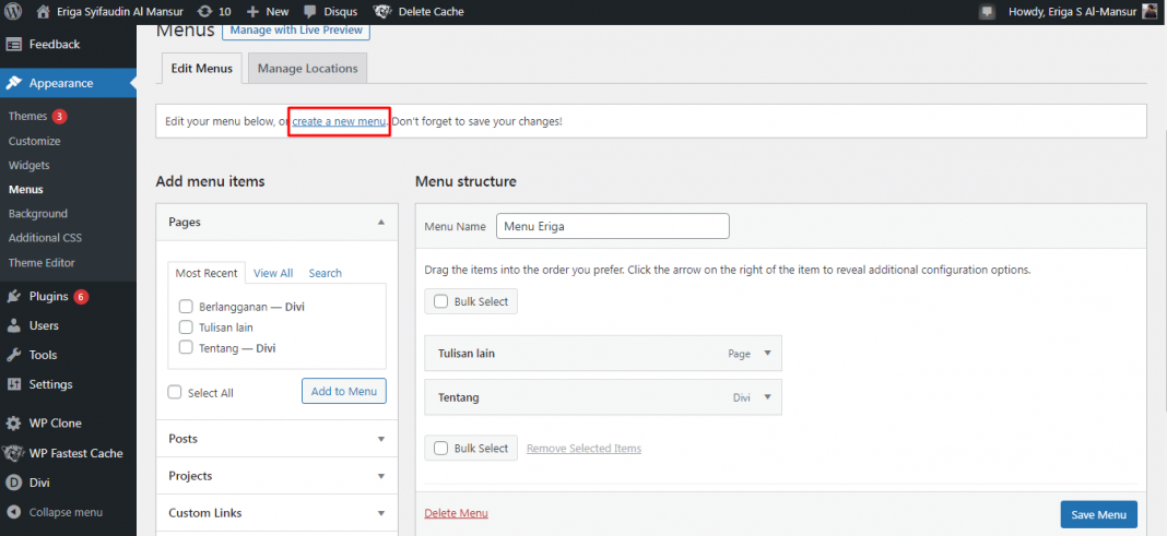 Cara Membuat Menu di WordPress [Terlengkap]