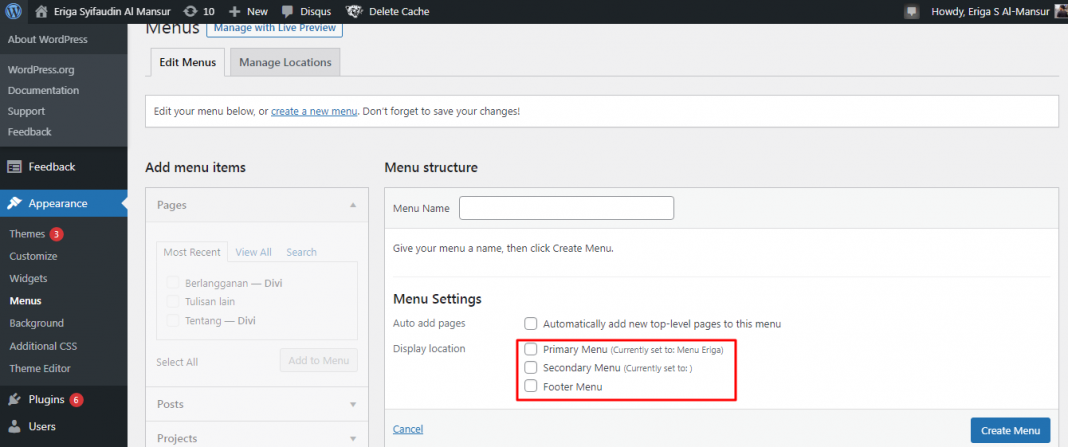 Cara Membuat Menu di WordPress [Terlengkap]