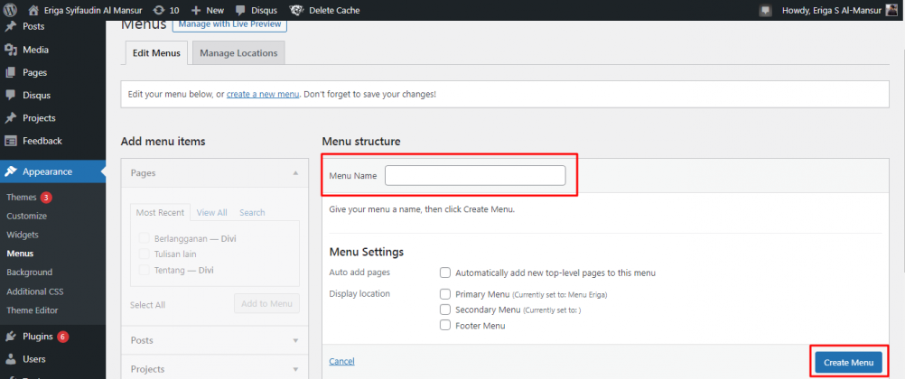 Cara Membuat Menu di WordPress [Terlengkap]
