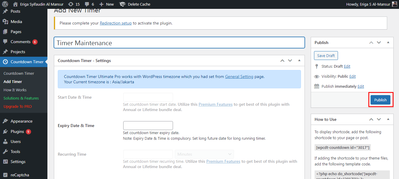Cara Membuat Countdown Timer di WordPress [Terlengkap]