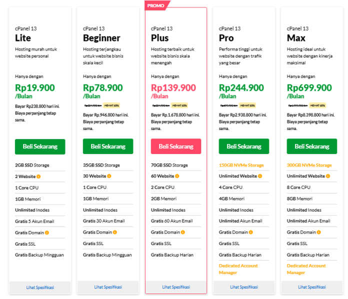 Harga Hosting Per Tahun: Panduan Memilih Paket Hosting yang Sesuai