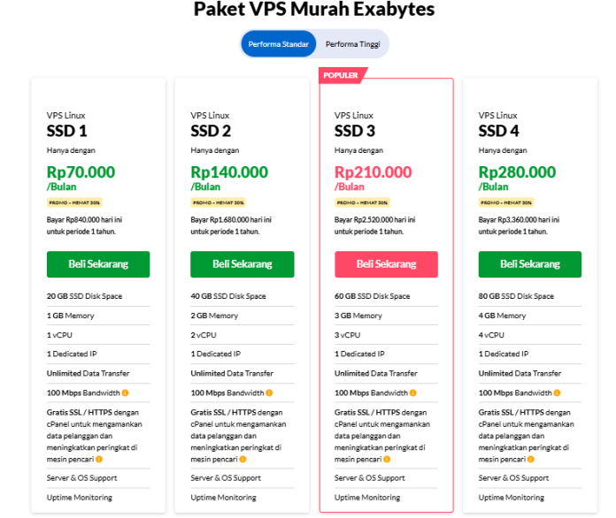 Harga Hosting Per Tahun: Panduan Memilih Paket Hosting yang Sesuai